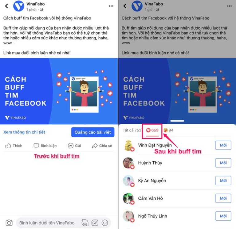 Cách buff tim Facebook - tăng lượt thả tim trên Facebook